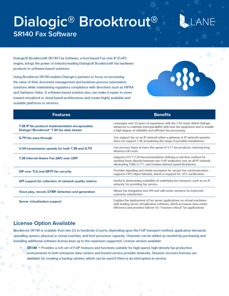 Product Data Sheets - Lane